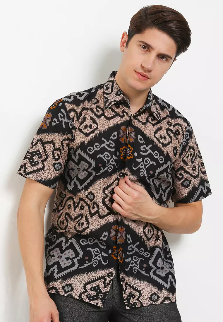 Jual Elshanum Batik Faloya Kemeja Batik Premium Pria Casual Modern Lengan Pendek Original 2024 ...