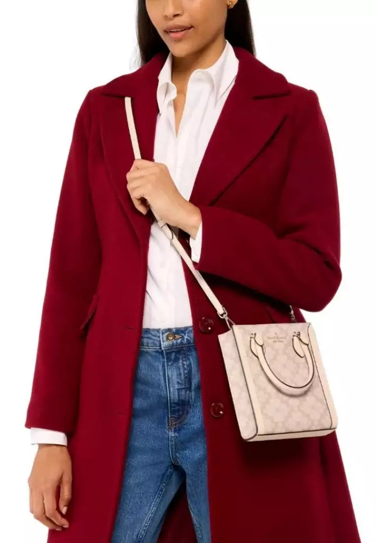 Jual Kate Spade Kate Spade Signature Spade Flower Mini Tote Dark Beige ...