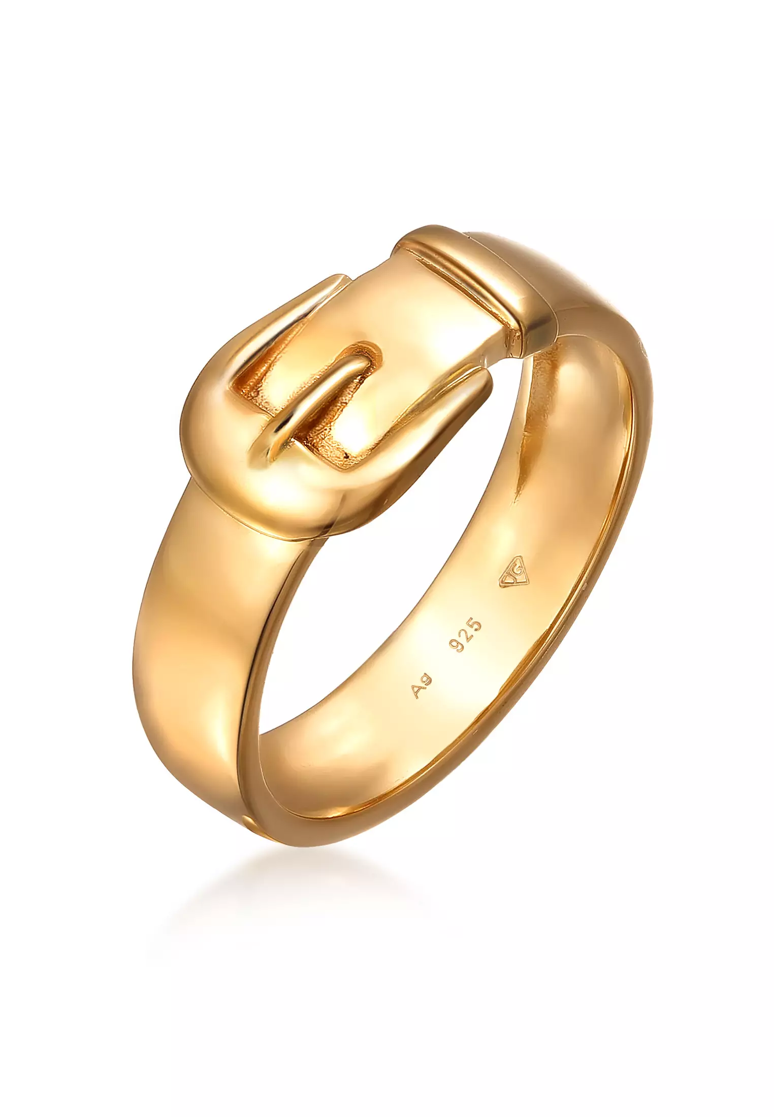 Buy ELLI GERMANY Belt Buckle Ring – Gold-Plated Silver 2026 Online | ZALORA