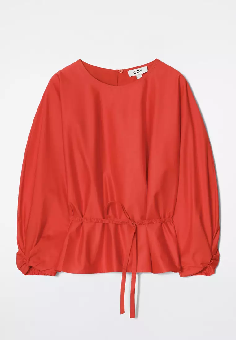 Buy COS Drawstring Peplum Blouse 2025 Online | ZALORA