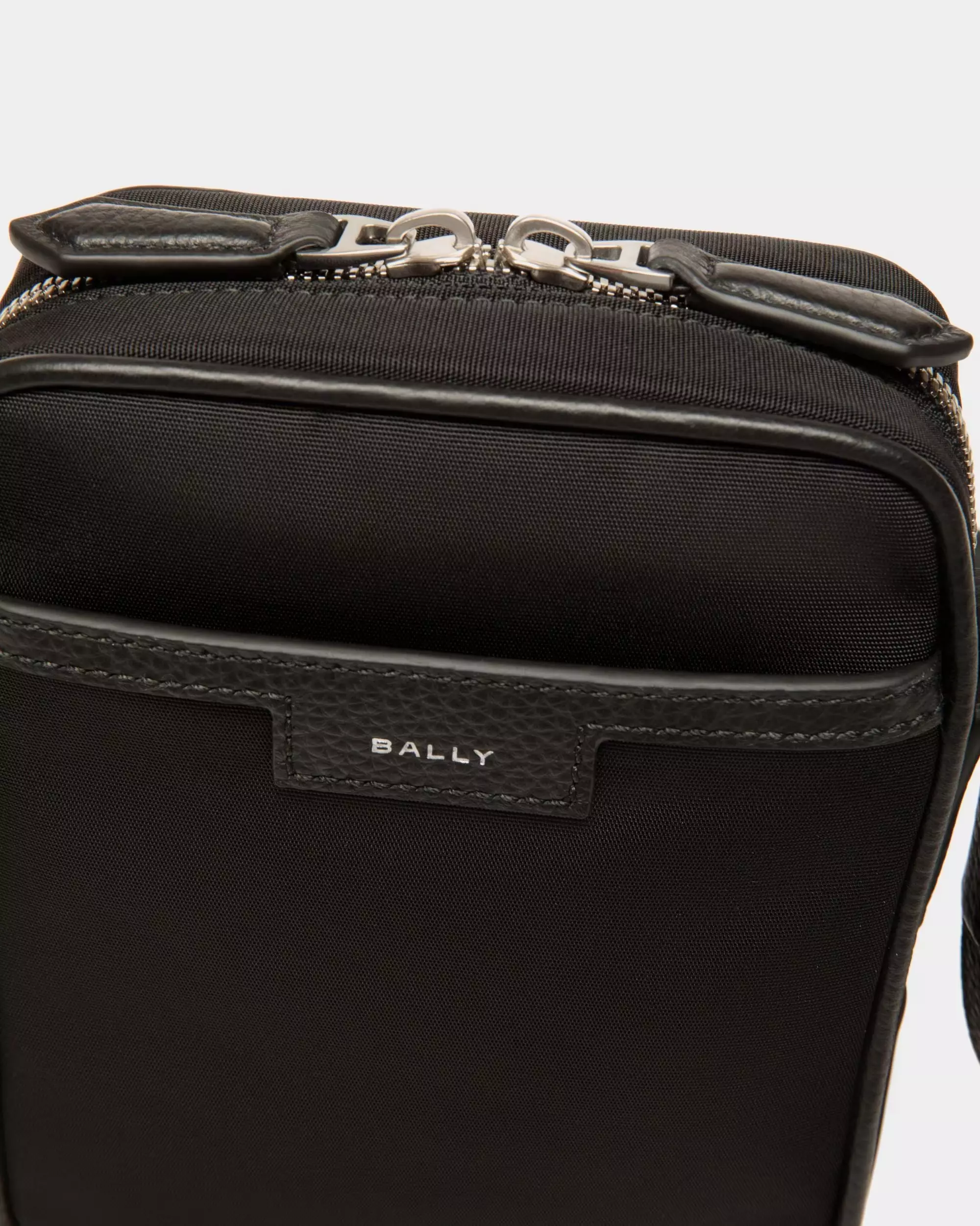Jual BALLY Bally Code Crossbody Bag in Black Nylon Original 2026 ...