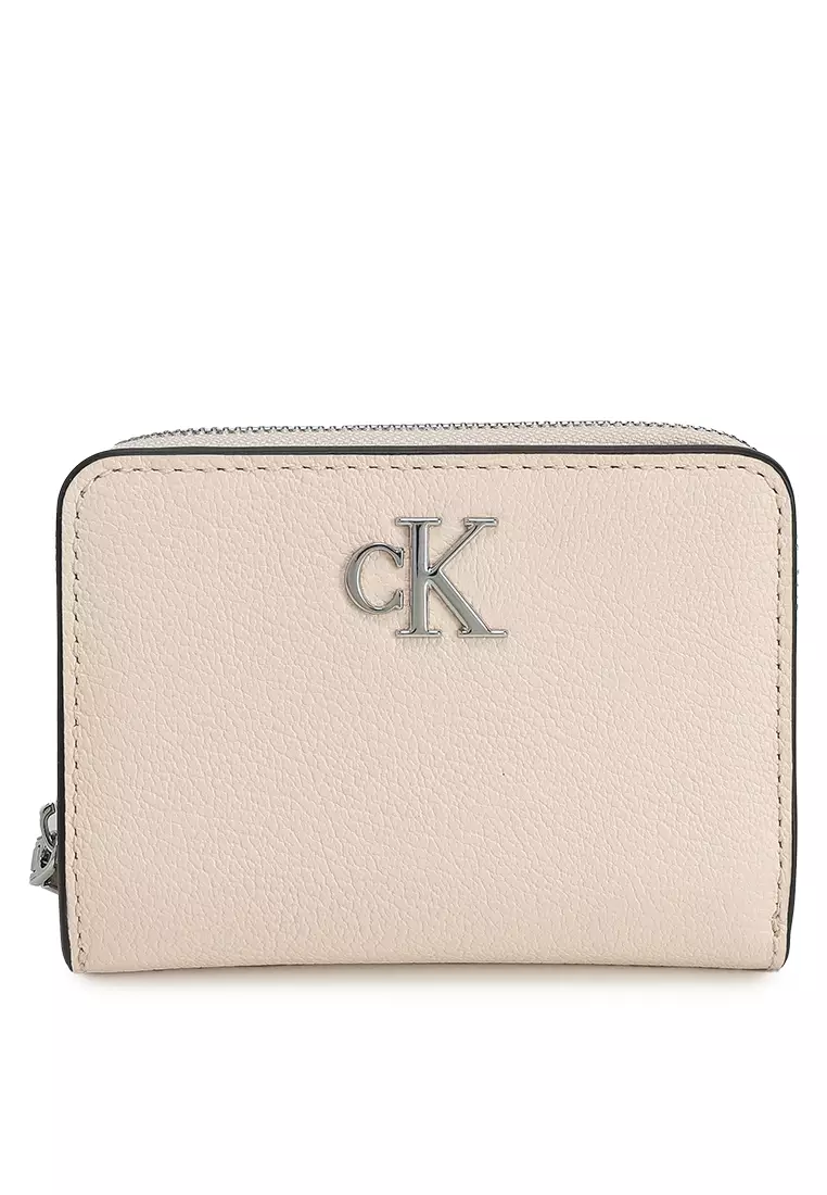 Buy Calvin Klein Minimal Monogram Medium Zip Around Wallet - Calvin ...