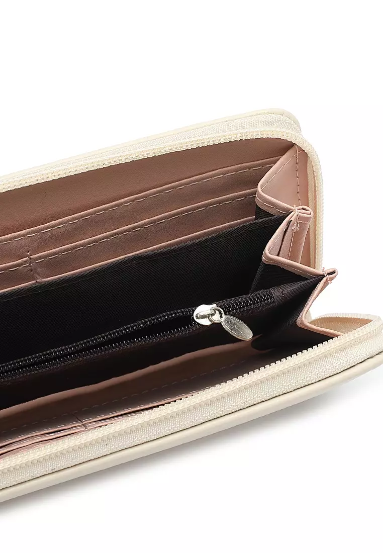 Buy Swiss Polo Women's Long Zipper Wallet - Beige Online | ZALORA Malaysia