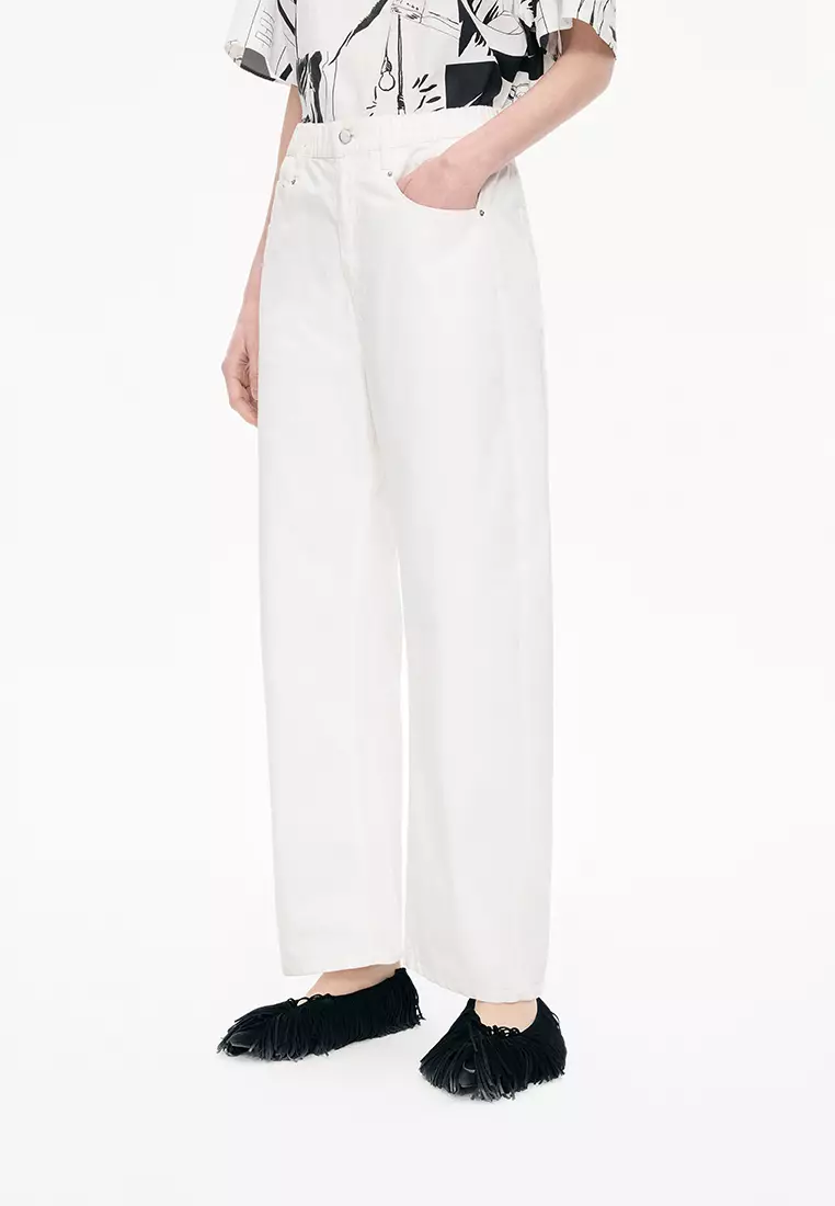 Buy Jnby Banana Fit Drawstring Cuffed Denim Extra-Long Pants 2025 ...