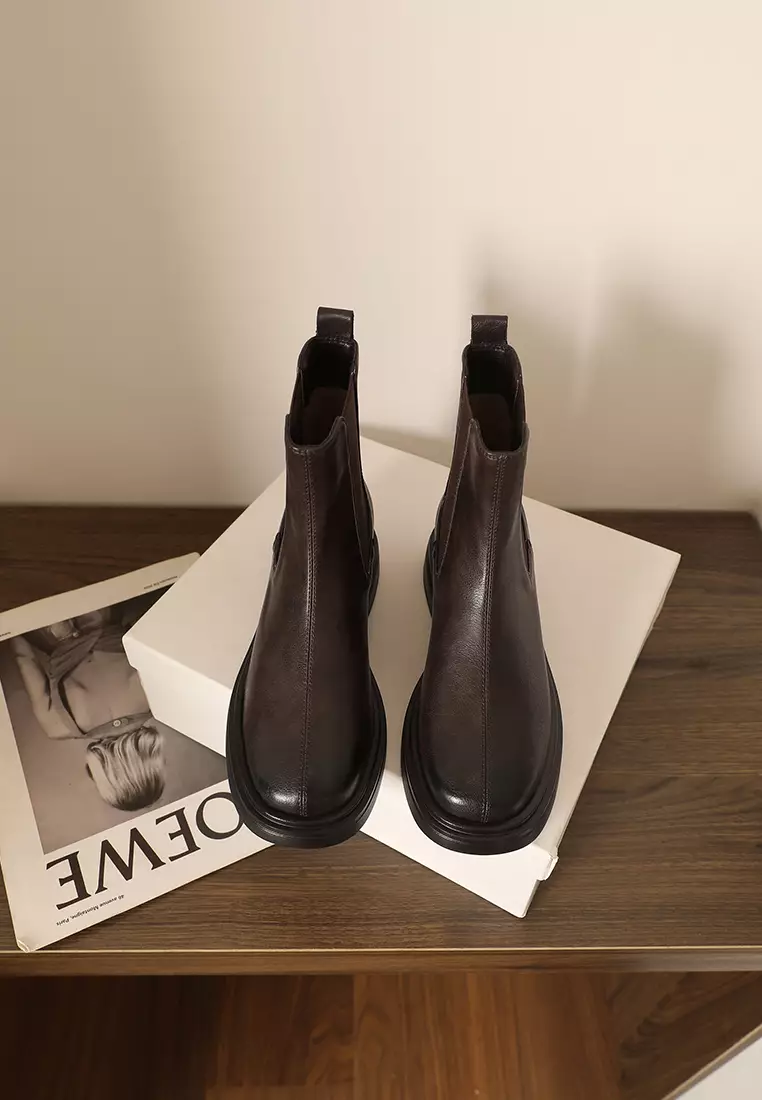 Buy Twenty Eight Shoes 3.5CM Vintage Microfiber Leather Chelsea Boots ...