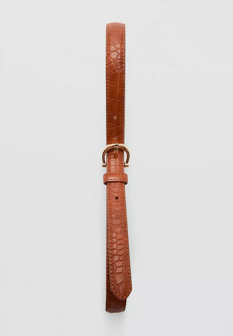 Jual Mango Animal Print Effect Belt Original 2024 | ZALORA Indonesia