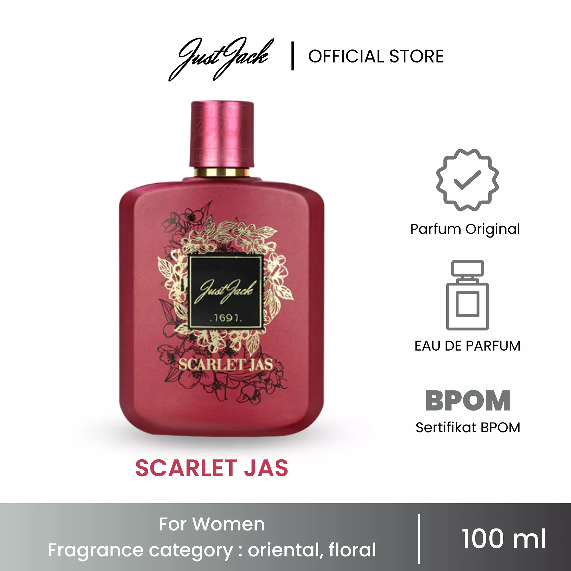 Jual JUST JACK Just Jack Scarlet Jas For Woman EDP 100 ML Original 2025 ...
