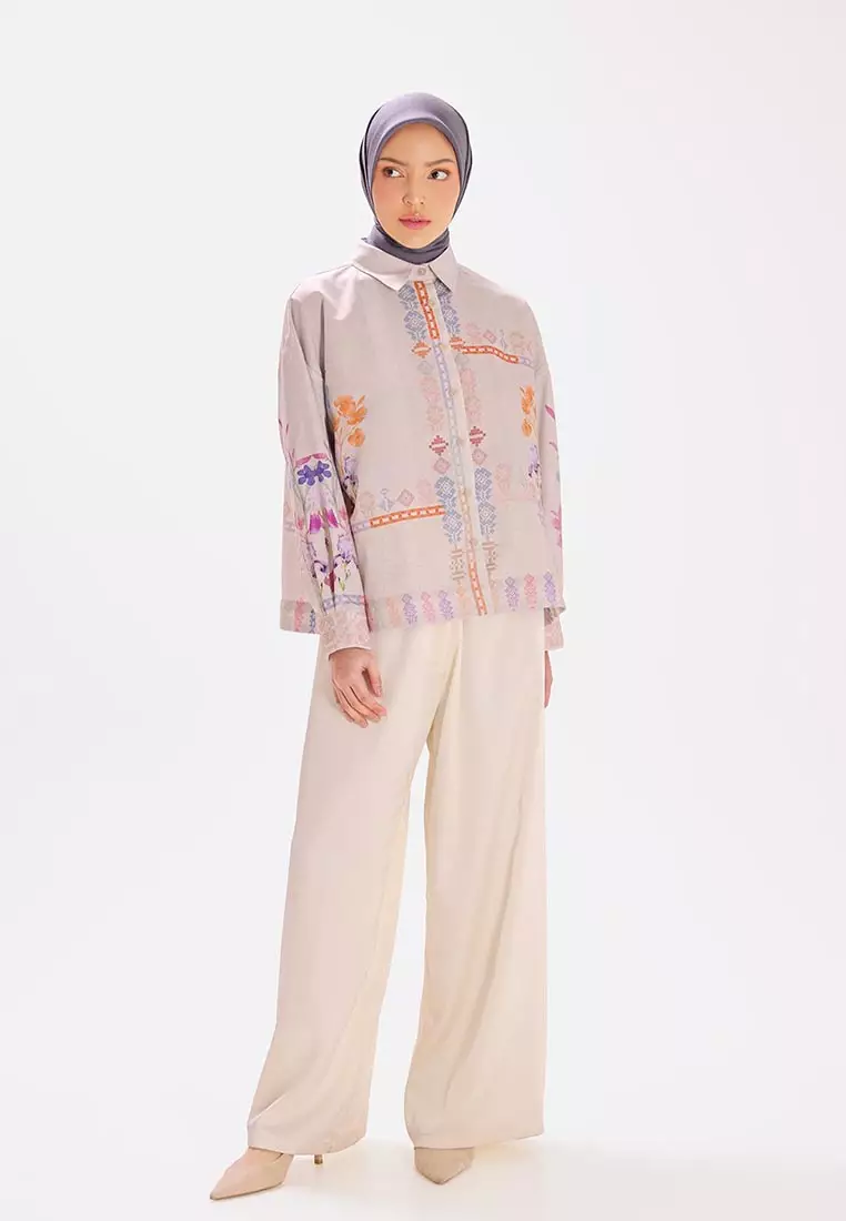 Jual Riamiranda Ria Miranda Pearled Ivory Riss Top Original 2025 ...