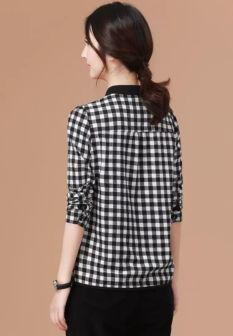 Buy A-IN GIRLS Stylish Checkered Shirt 2025 Online | ZALORA