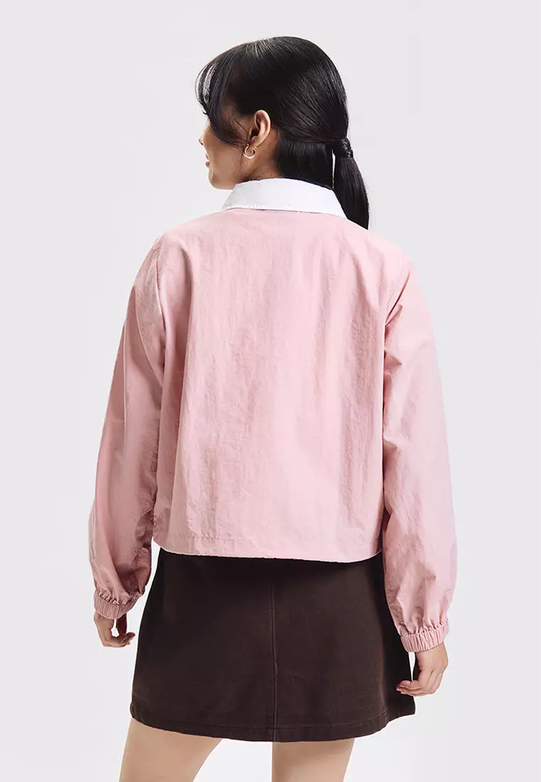Buy Penshoppe Semi-Cropped Contrast Collar Nylon Jacket 2025 Online | ZALORA Philippines