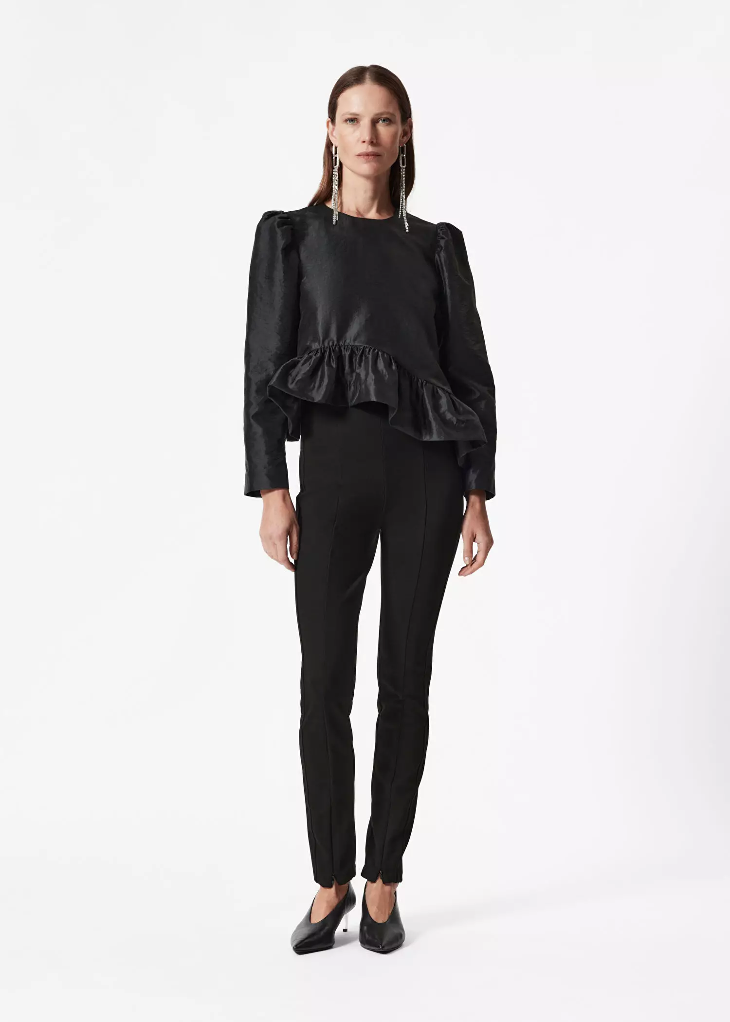 Buy & Other Stories Asymmetric Ruffle-Peplum Blouse 2025 Online | ZALORA