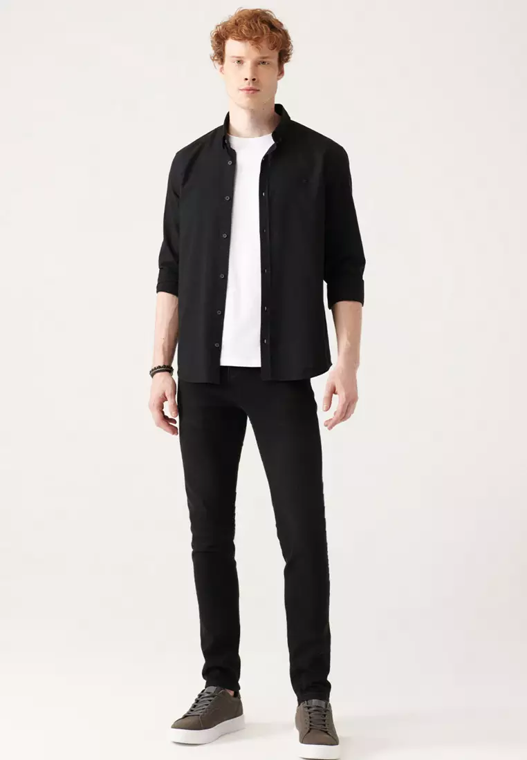 Buy Avva Men's Slim Fit Jeans 2025 Online | ZALORA