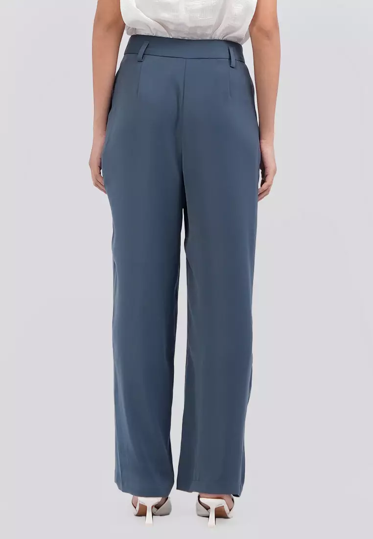 Jual Executive Pleated Wide Leg Pants Original 2025 | ZALORA Indonesia