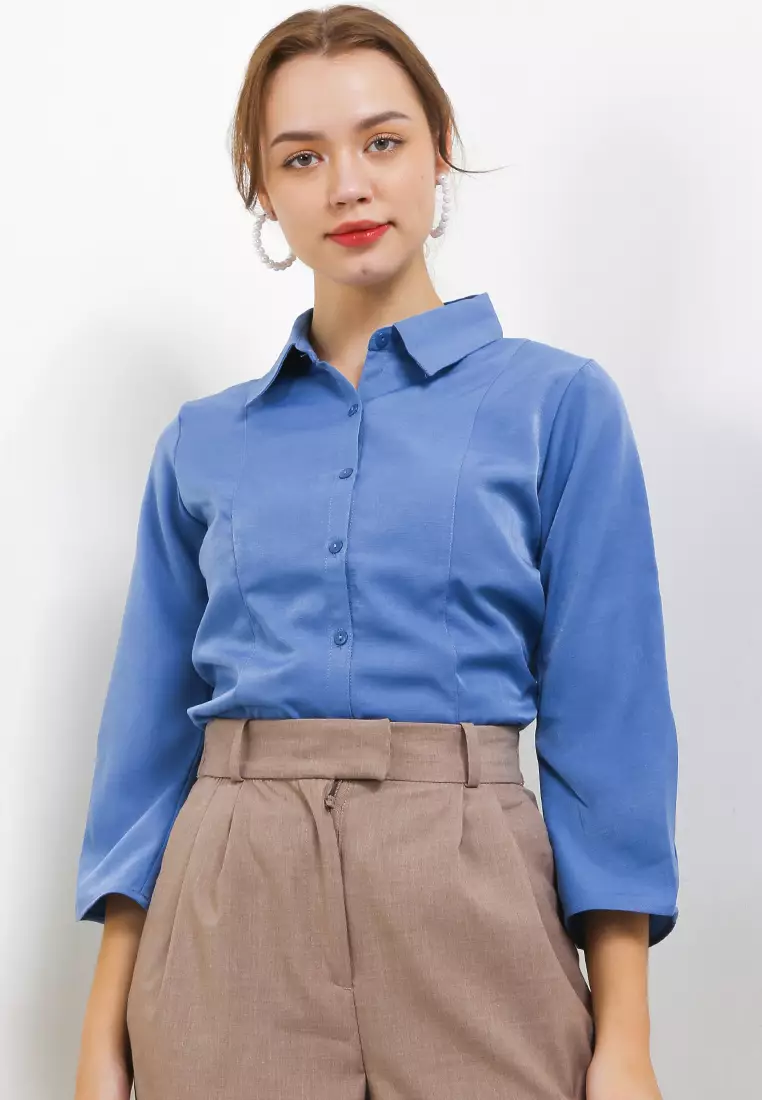 Jual Sophistix Macy Blouse In Blue Original 2025 | ZALORA Indonesia