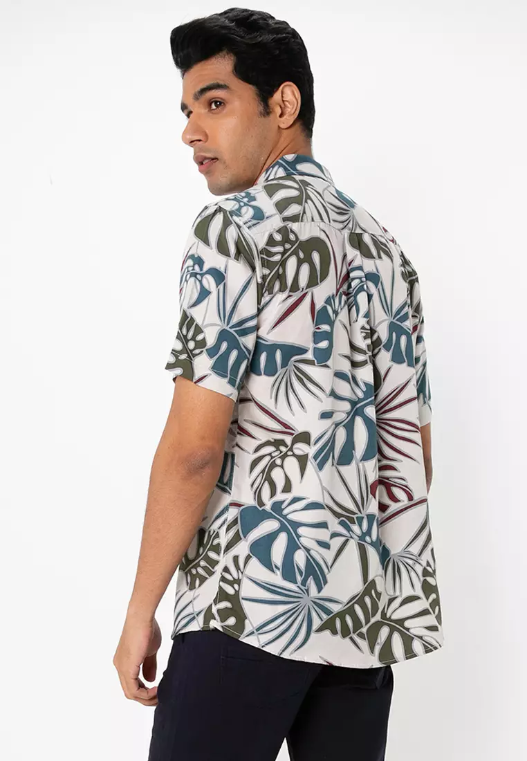 Buy FIDELIO Printed Leaves Casual Shirt 2025 Online | ZALORA
