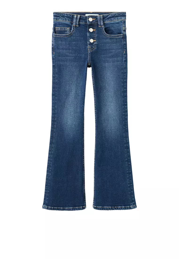 MANGO KIDS Buttons Flare Jeans 2026 | Buy MANGO KIDS Online | ZALORA ...