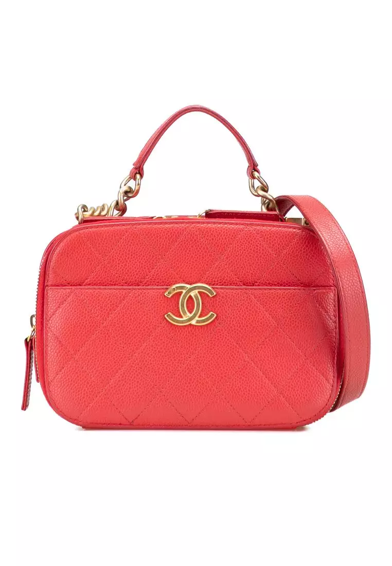 Buy Chanel Pre-Loved Chanel Small Quilted Caviar Top Handle Camera Bag ...