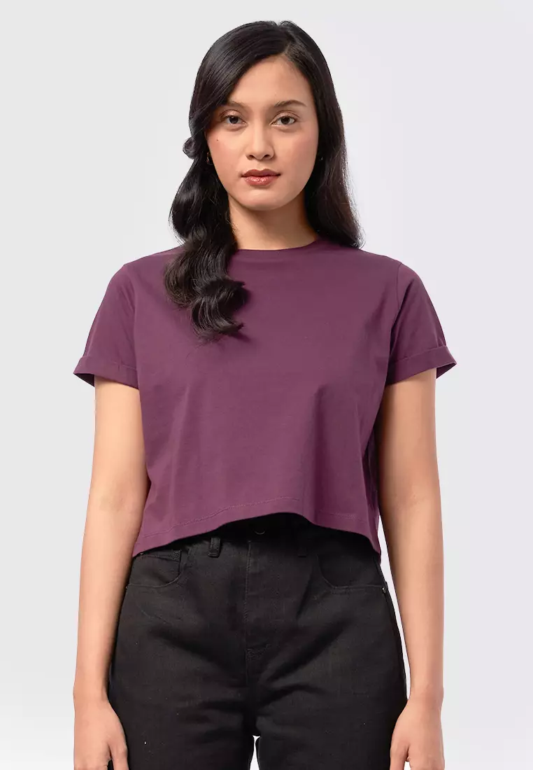 Jual Executive Basic Cropped Cotton T-Shirt Original 2025 | ZALORA Indonesia