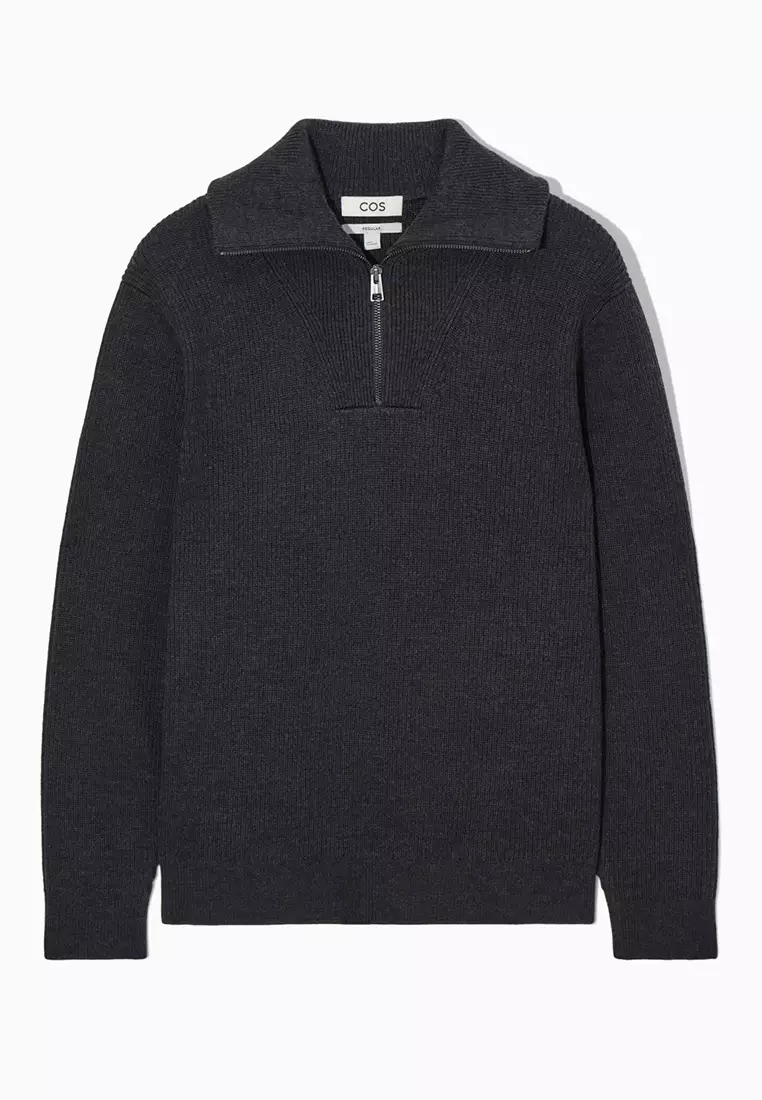 COS Wool and Cotton-Blend Half-Zip Jumper 2025 | Buy COS Online ...