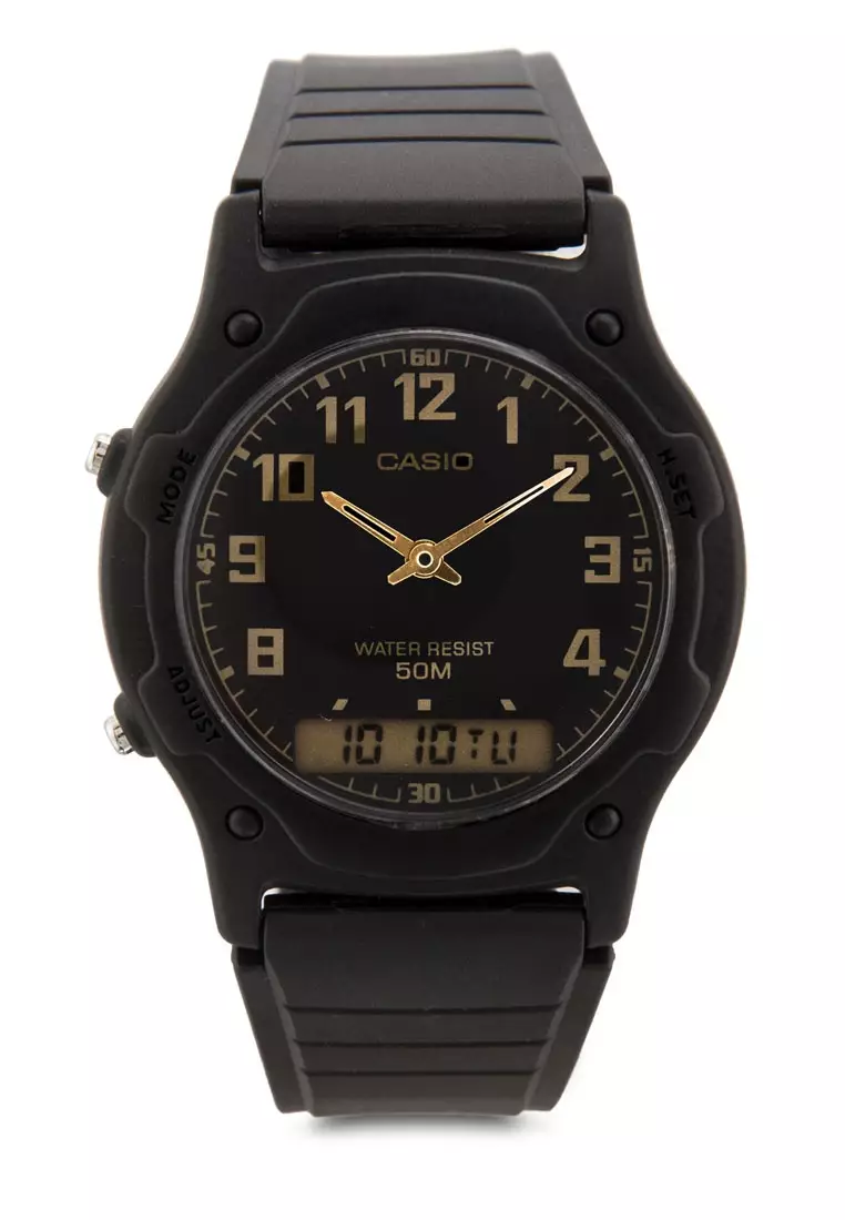 Jual Casio Casio Jam Tangan Pria - Black - Resin - AW-49H-1BVDF ...