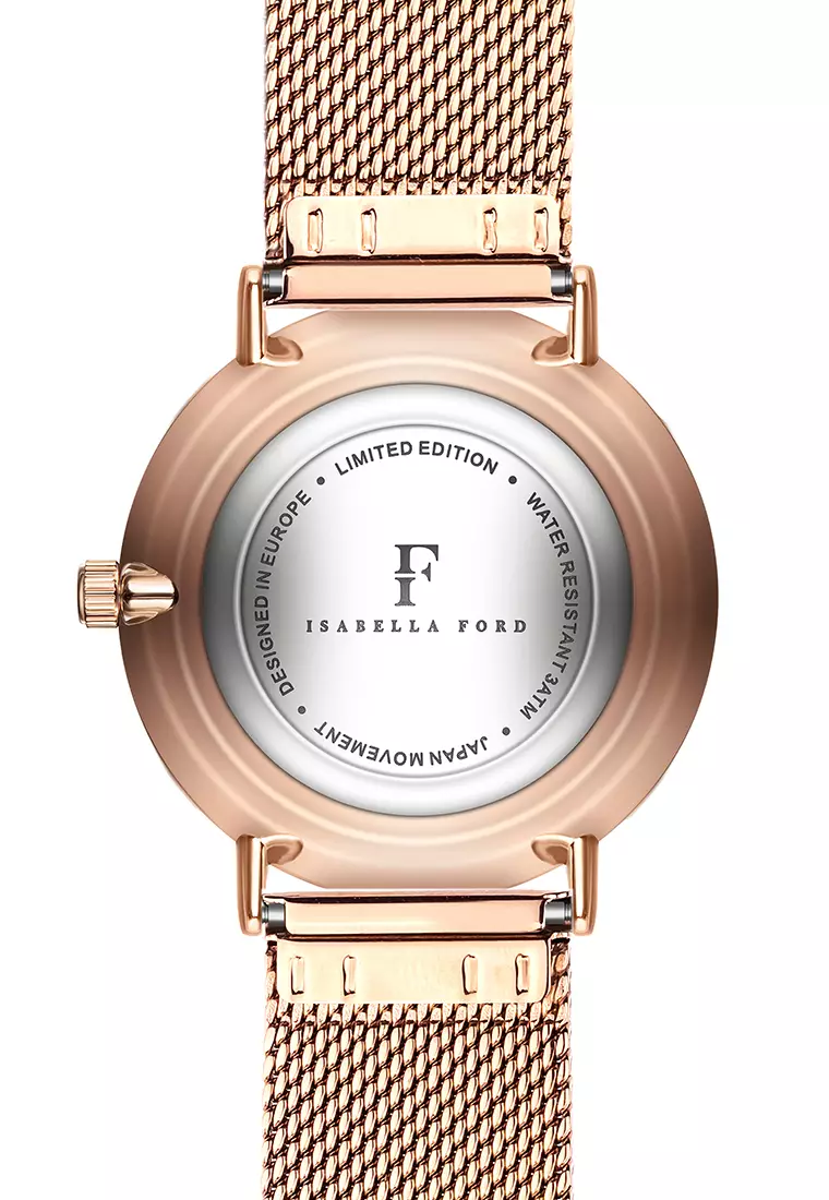 Buy Isabella Ford Isabella Ford Florence Rose Gold Mesh Women Watch ...