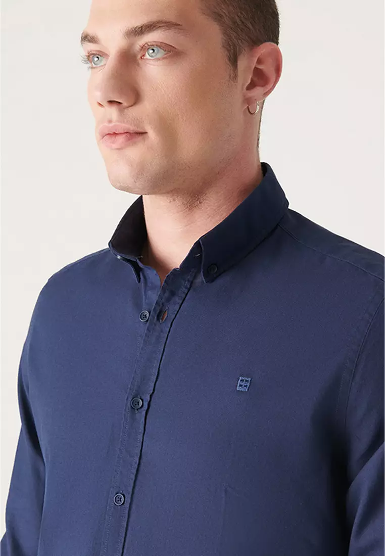 Buy Avva Cotton Oxford Shirt 2025 Online | ZALORA