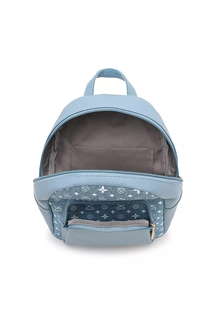 Buy Sara Smith Women's Monogram Mini Backpack - Blue Online | ZALORA ...