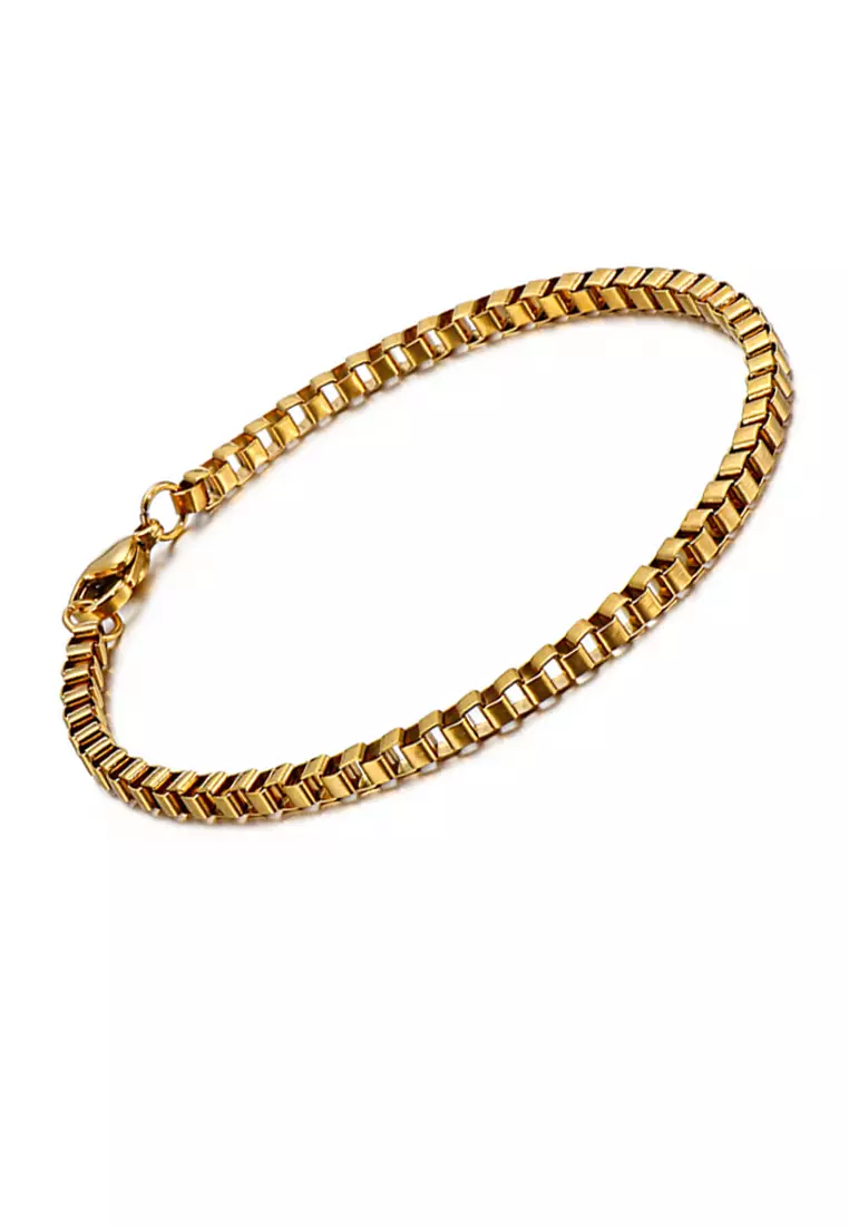 Buy Kings Collection Stainless Steel 3mm Box Chain Bracelet ...