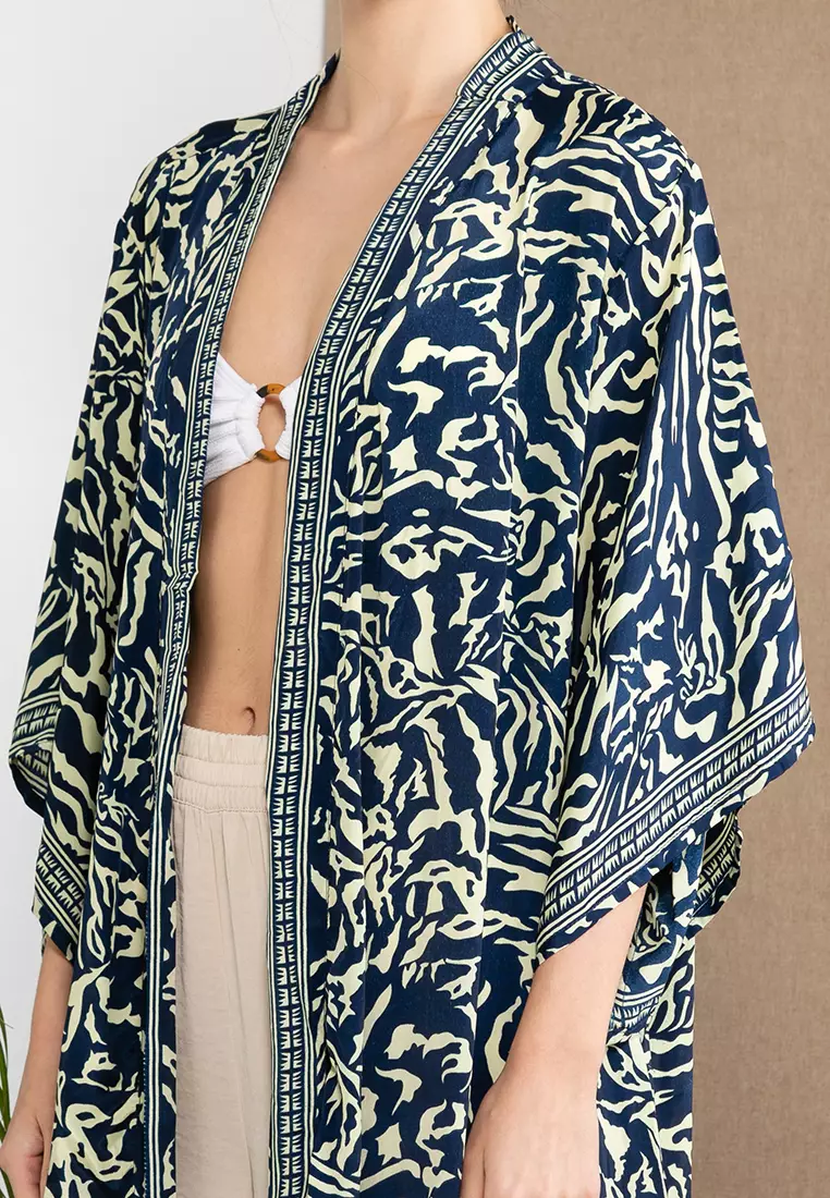Buy Raja Rani Lifestyle Long Poly Silk Kimono Online | ZALORA Malaysia