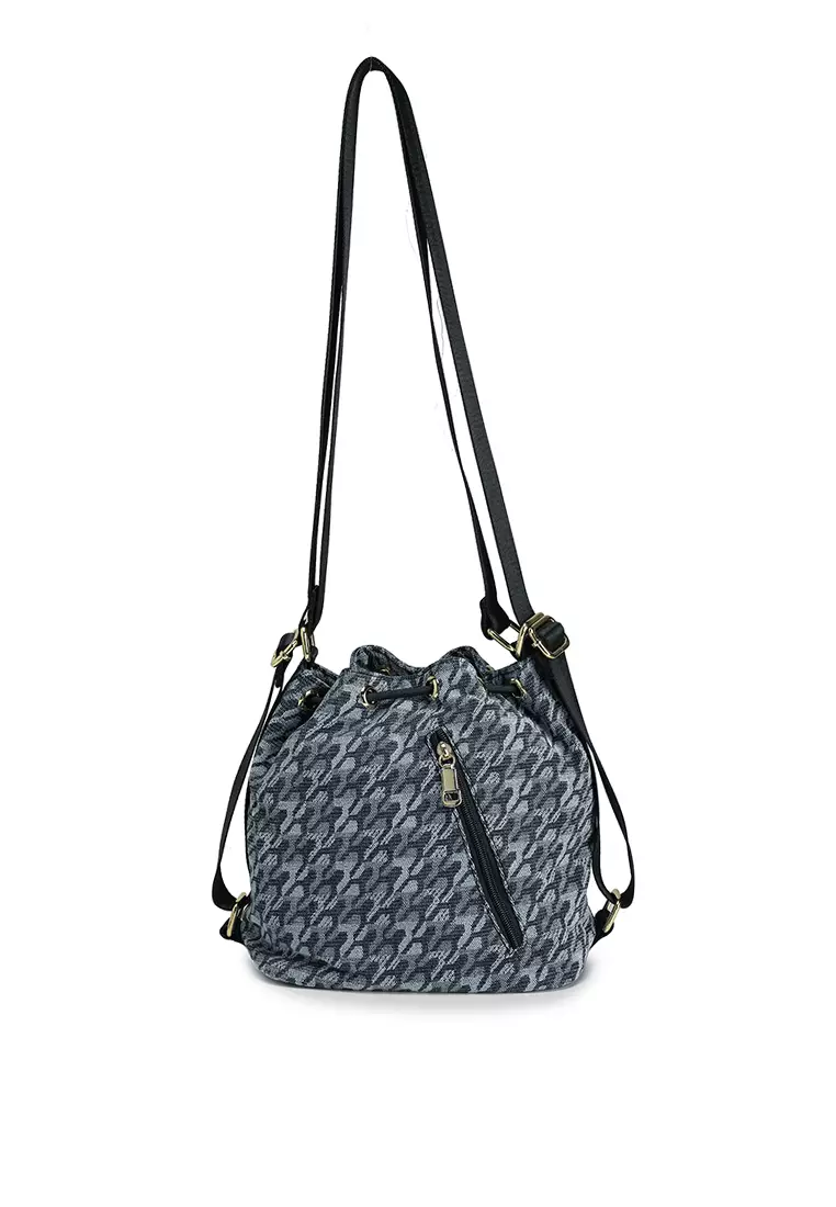 Jual Bagstation Denim Fabric Convertible Bucket Bag Original 2024 ...