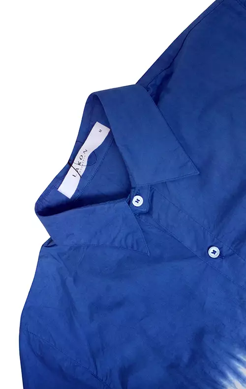 Jual Lakon Indonesia Kemeja Pria | Short Sleeves Dyed Blue Green ...