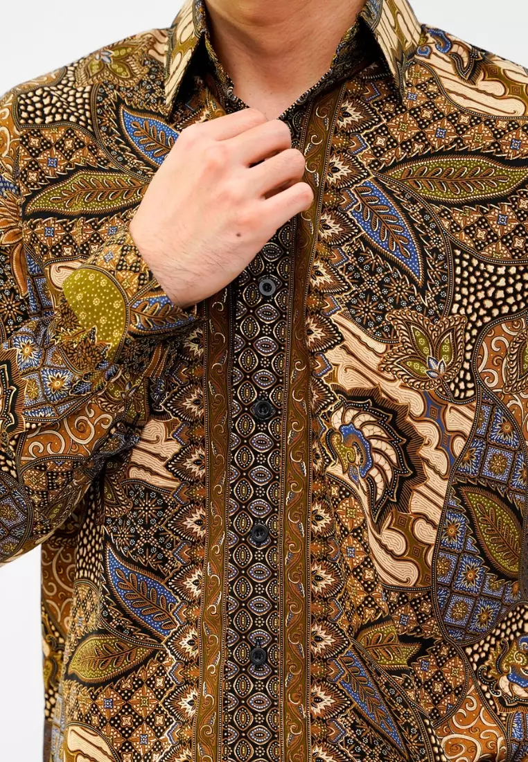 Jual Flike Batik Kemeja Batik Tangan Panjang Motif Amaraloka Original ...