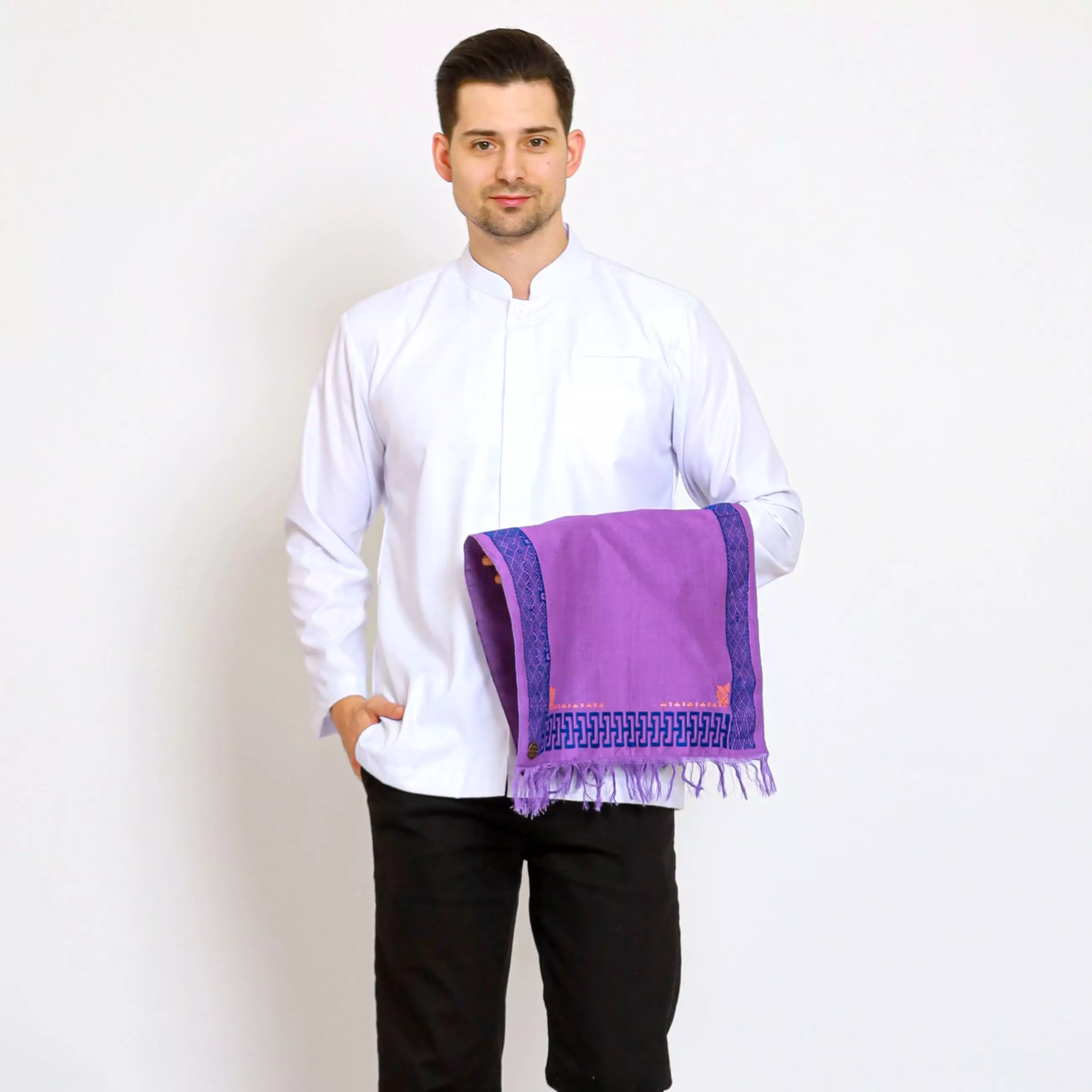 Jual Tenun eBoon Tenun eBoon Sejadah Songket Traveling Ungu Biru ...