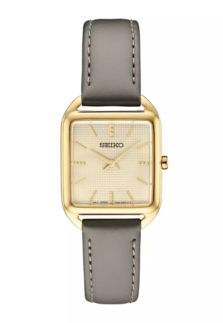 Buy Seiko Seiko Lady Essentials Collection Square Case Champagne Dial ...