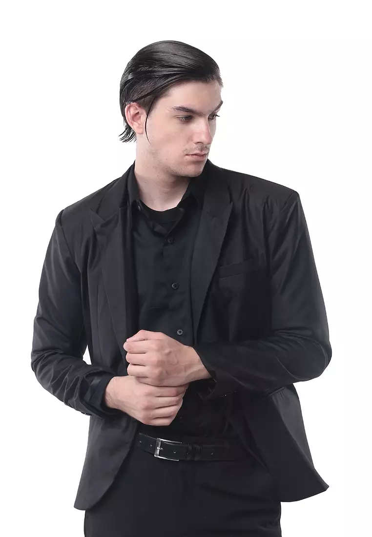 Jual Crows Denim Crows Denim - Blazer Pria New Style Black Velvet ...