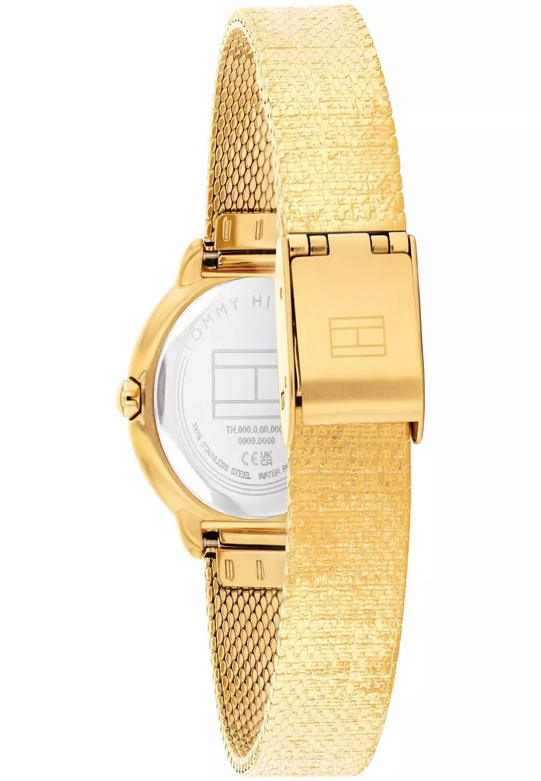 Buy Tommy Hilfiger Watches Women's Ionic Plated Thin Gold Steel Quartz ...