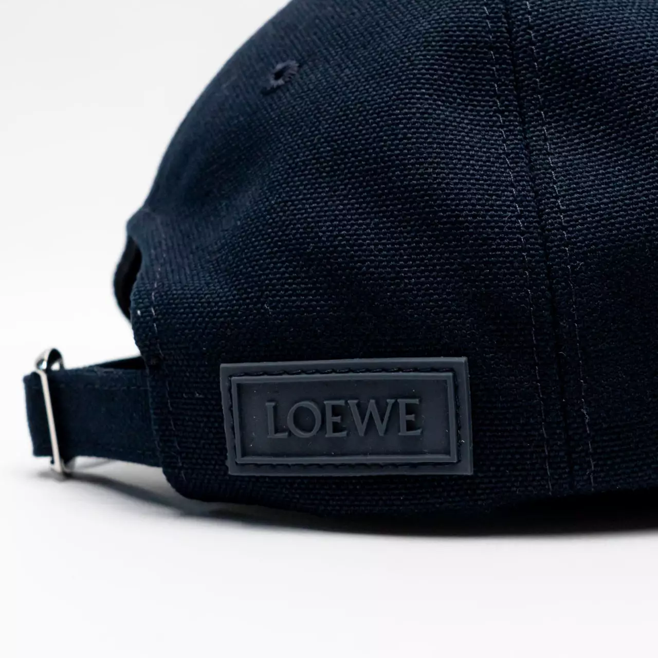 Jual LOEWE Loewe Logo Patch Baseball Cap in Canvas Deep Navy Original ...