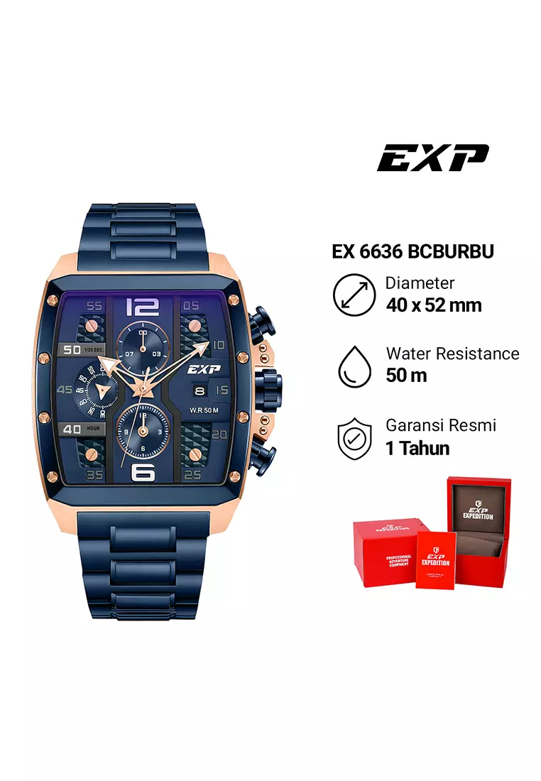 Jual Expedition Expedition EXP - Jam Tangan Chronograph Pria - Rosegold ...