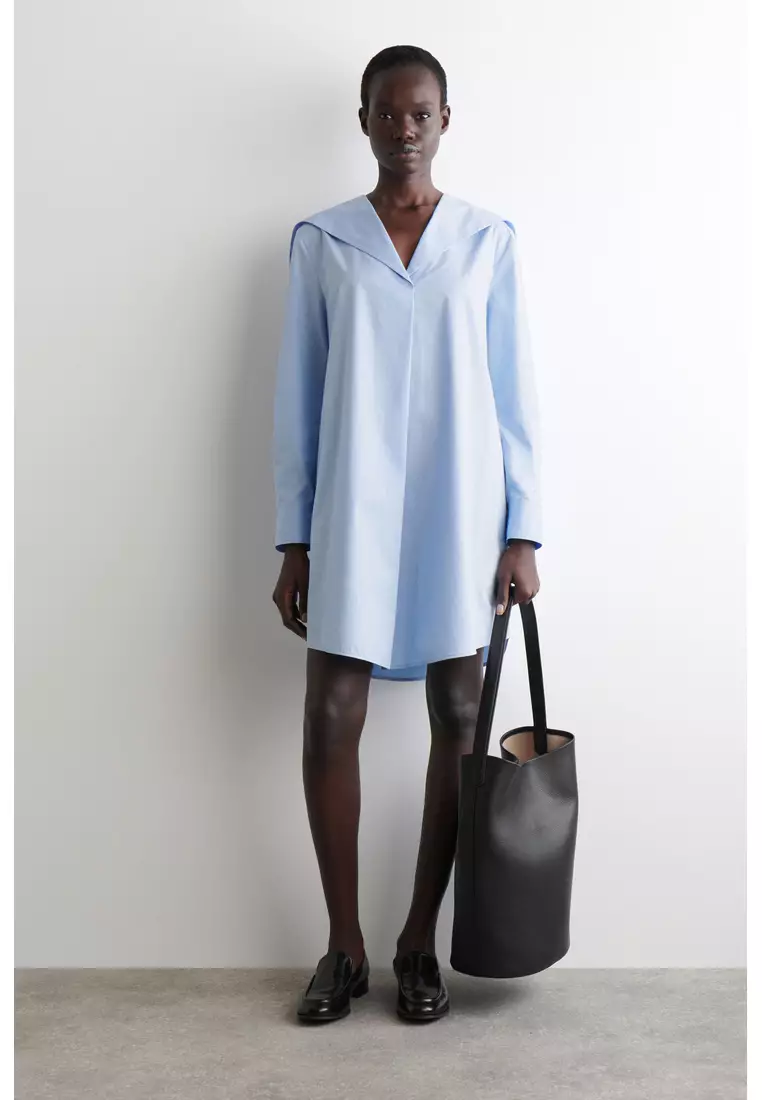 Buy COS SAILOR-COLLAR COTTON MINI DRESS 2026 Online | ZALORA