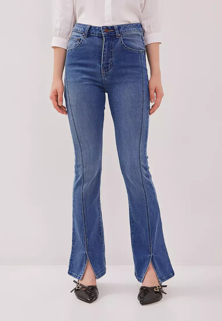 Jual DUST DUST Celana Split Flare Jeans Radina Light Blue (D.3837 ...