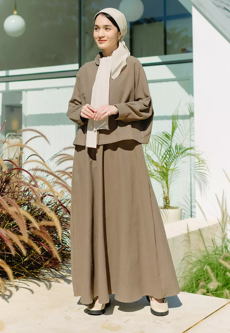 Jual Lozy Hijab Noona Set Soft Brown Original 2025 | ZALORA Indonesia