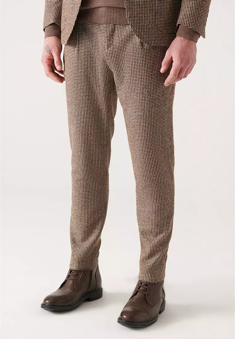 Buy Avva Pleated Gingham Wool Suit Pants 2026 Online | ZALORA Philippines