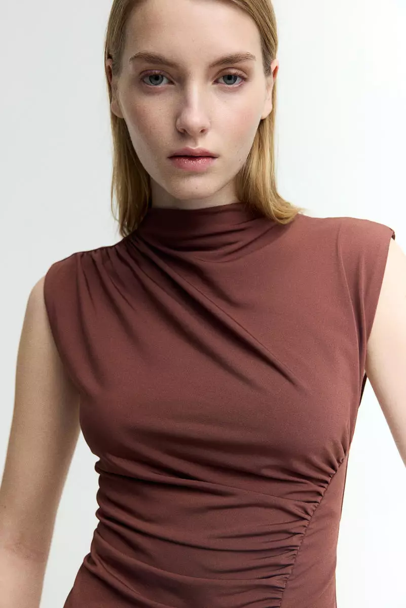 Buy H&M Draped turtleneck dress 2025 Online | ZALORA