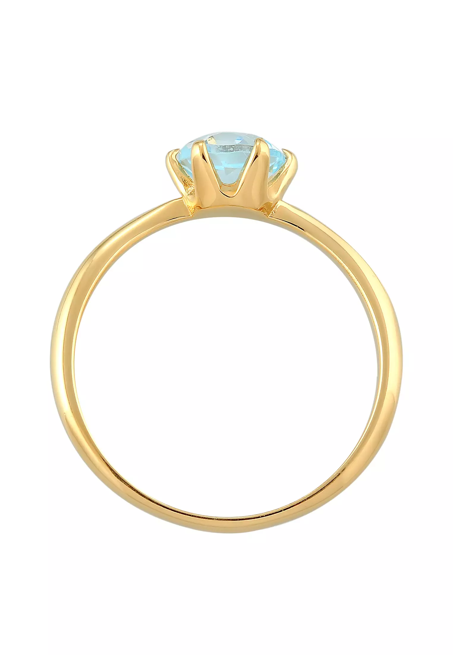 Buy ELLI GERMANY Blue Topaz Solitaire Ring – Gold-Plated Silver 2026 ...