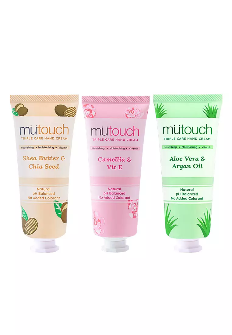 Jual MUTOUCH PAKET COMPLETE - MuTouch Triple Care Hand Cream 60gr x 3 ...