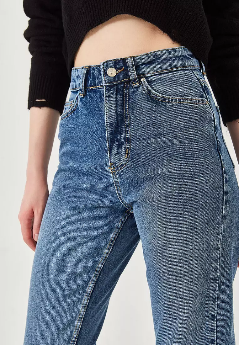 Buy Bianco Lucci Snow Wash Mom Jeans 2025 Online | ZALORA Philippines