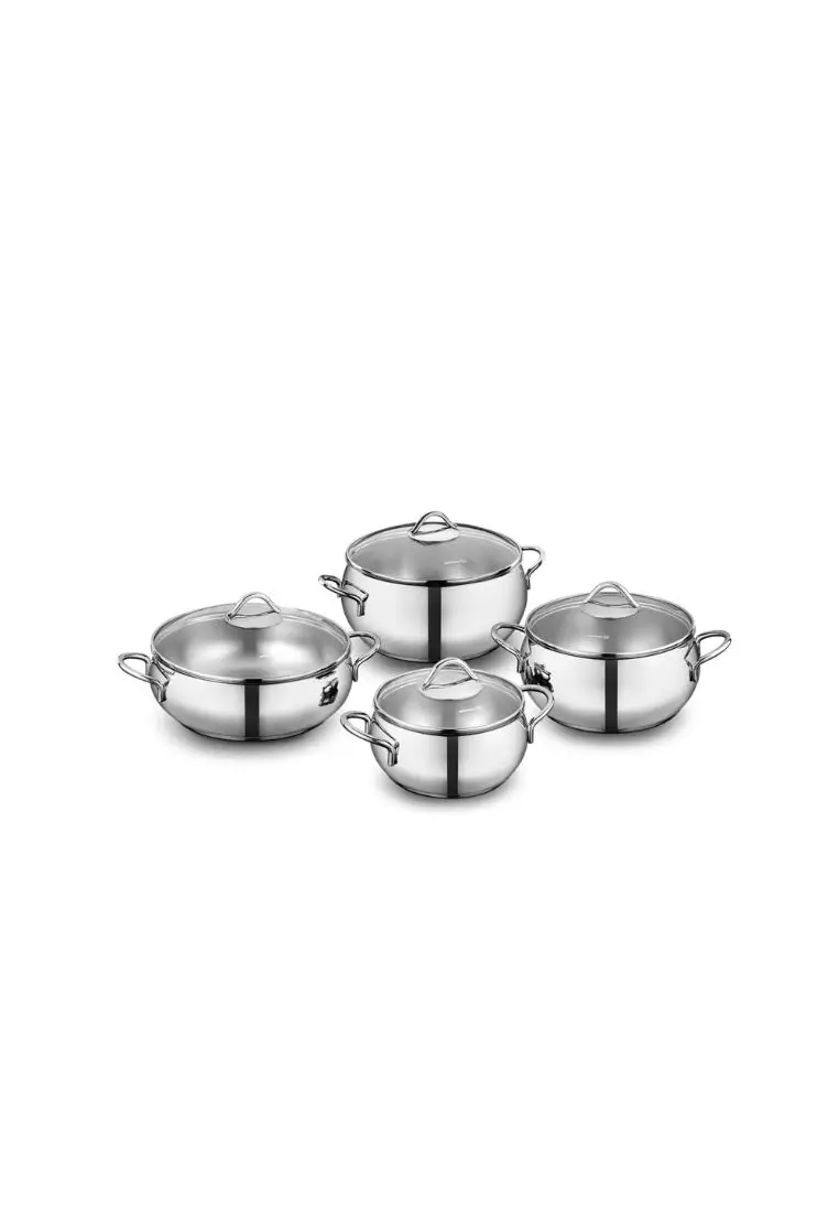Buy KORKMAZ Tombik 316 Stainless Steel Cookware Set 8 Pieces (A1807 ...