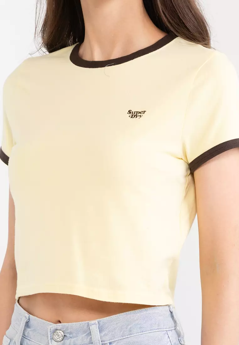 Jual Superdry Vintage Ringer Crop Tee - Original & Vintage Original ...
