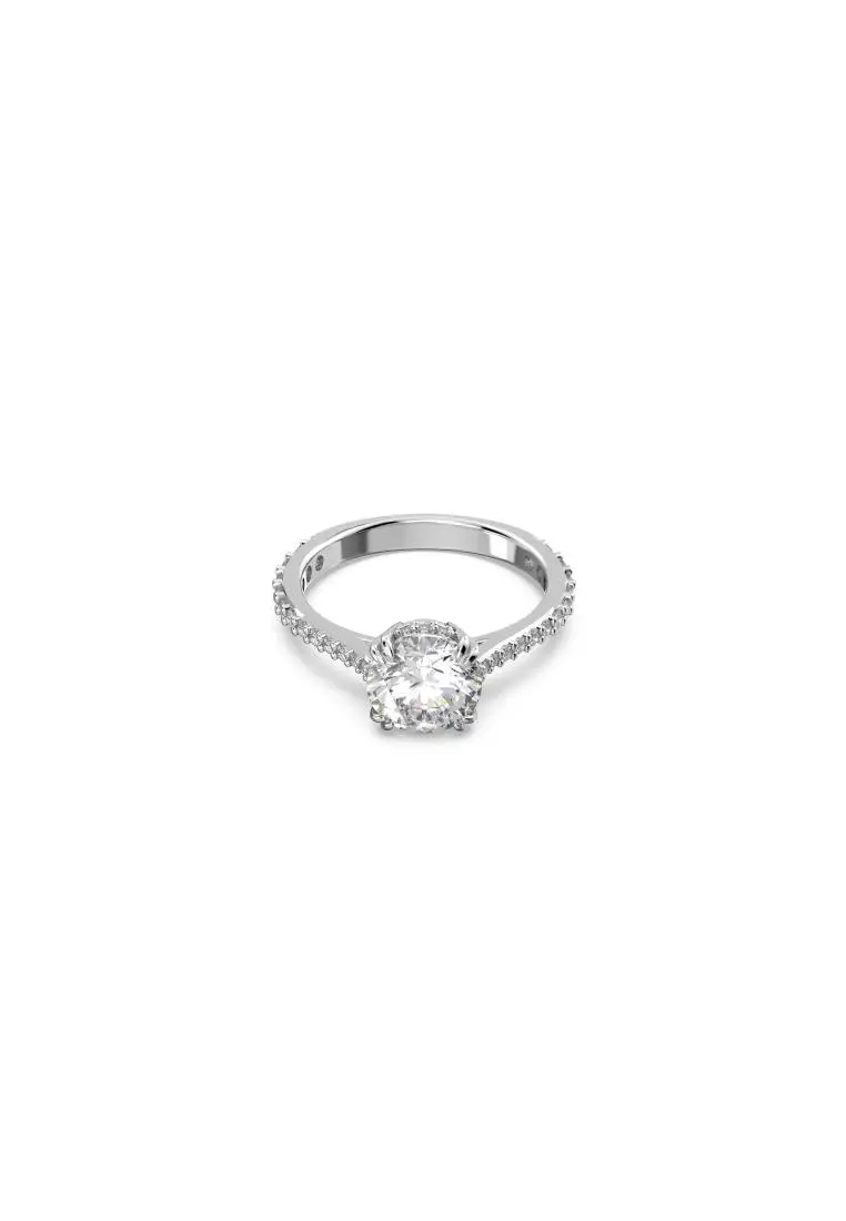 Buy Swarovski Constella Cocktail Ring, Princess Cut, Pavé, White ...