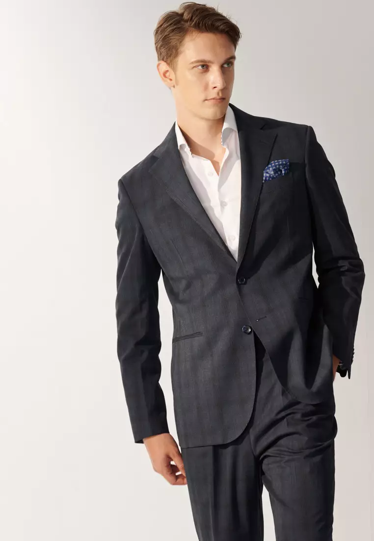 Buy SST&C Navy Check Leisure Suit 2025 Online | ZALORA